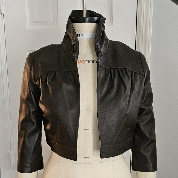 Express | Jackets & Coats | Express Cropped Leather Jacket | Poshmark